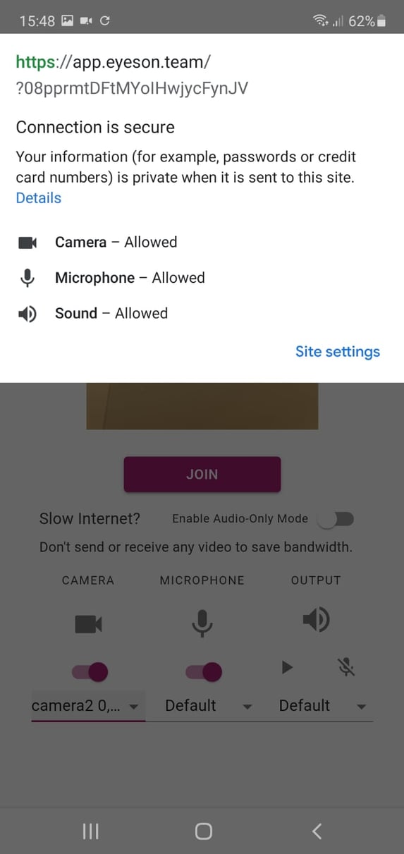 How to join an Eyeson call you have been invited to as a guest
