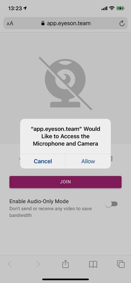 How to join an eyeson call you have been invited to as a guest