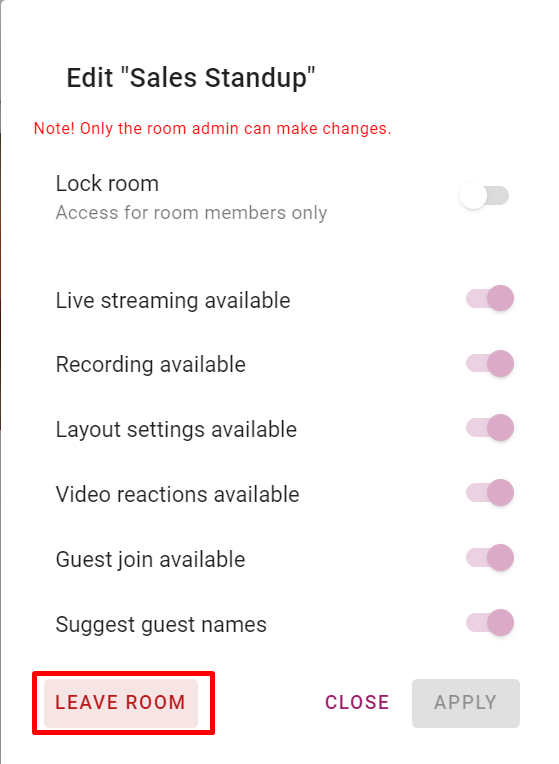 How to Delete Your Rooms